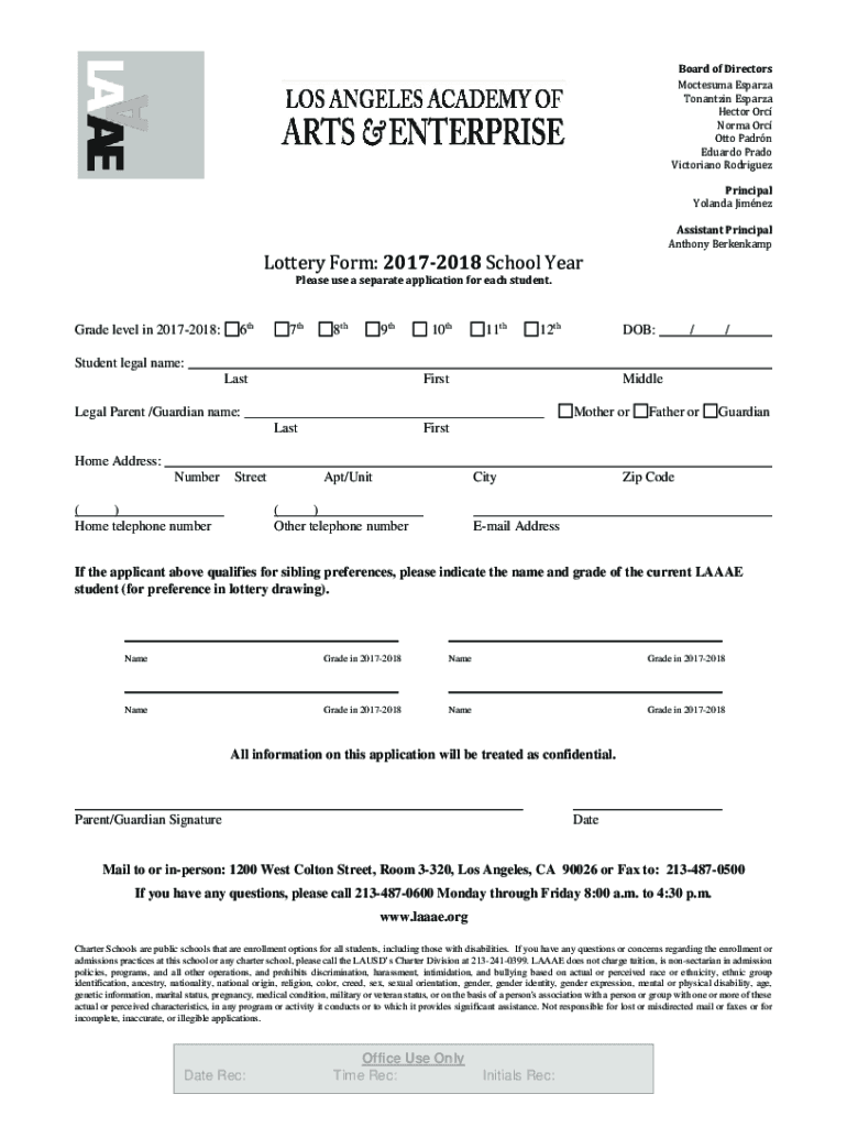 Fillable Online www.laaae.orgwp-contentuploadsPrincipal Assistant Principal Anthony Berkenkamp ...