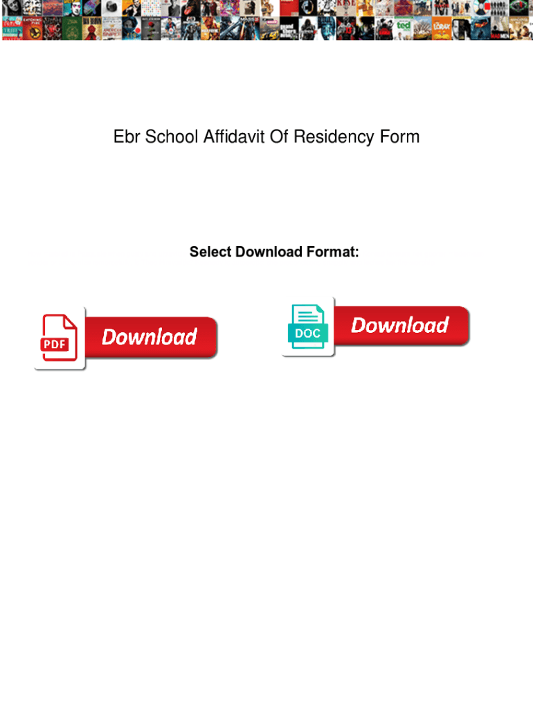 Fillable Online Ebr School Affidavit Of Residency Form. Ebr School Affidavit Of Residency Form ...