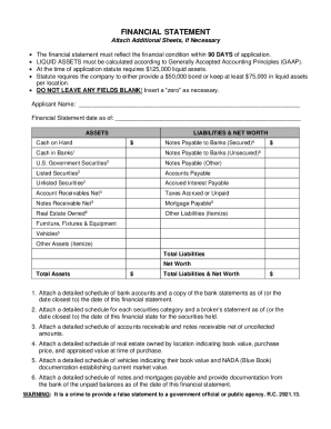 Fillable Online com ohio Financial Statement AttachmentFinancial ...