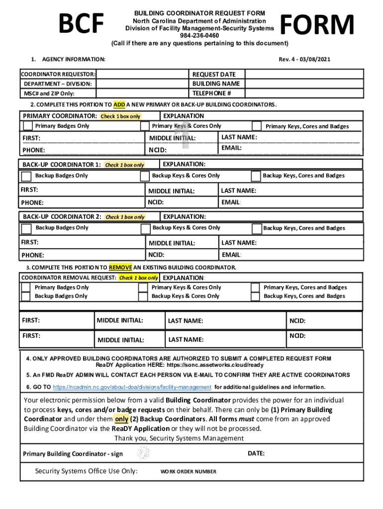 Fillable Online BCF FORM Fax Email Print - pdfFiller