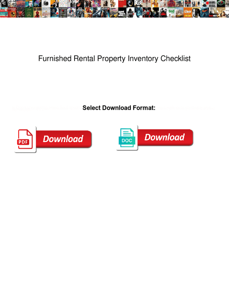 Fillable Online Furnished Rental Property Inventory Checklist ...
