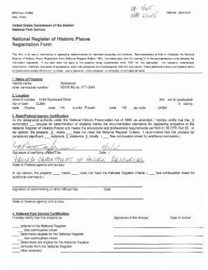 Fillable Online NPS Form 10 900 Fax Email Print - pdfFiller