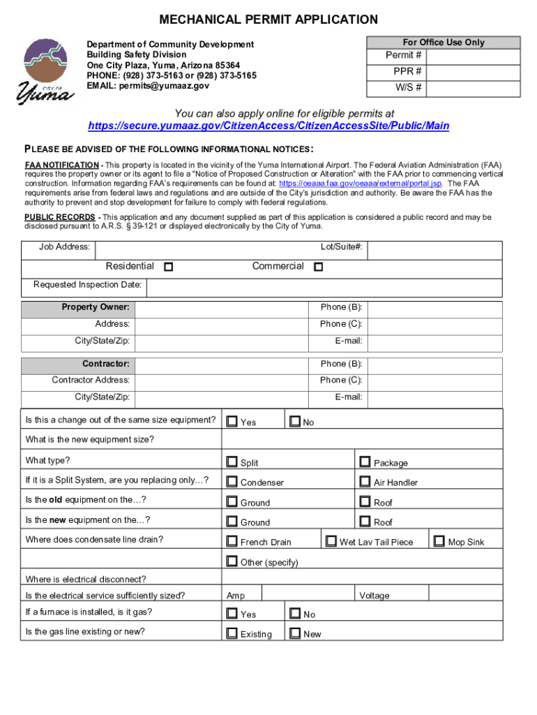 Fillable Online fill.ioMechanical-Permit-Application-465ea8e3Fill - Free fillable Mechanical ...