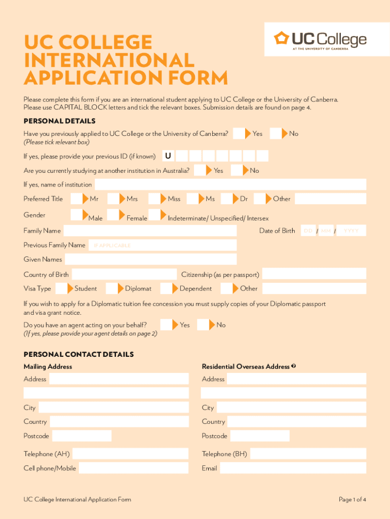 Fillable Online ccm.uc.eduapplyinternational-applicationInternational ...