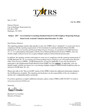 Fillable Online www.tmrs.org down GASBGASB Reporting Guide - TMRS Texas ...