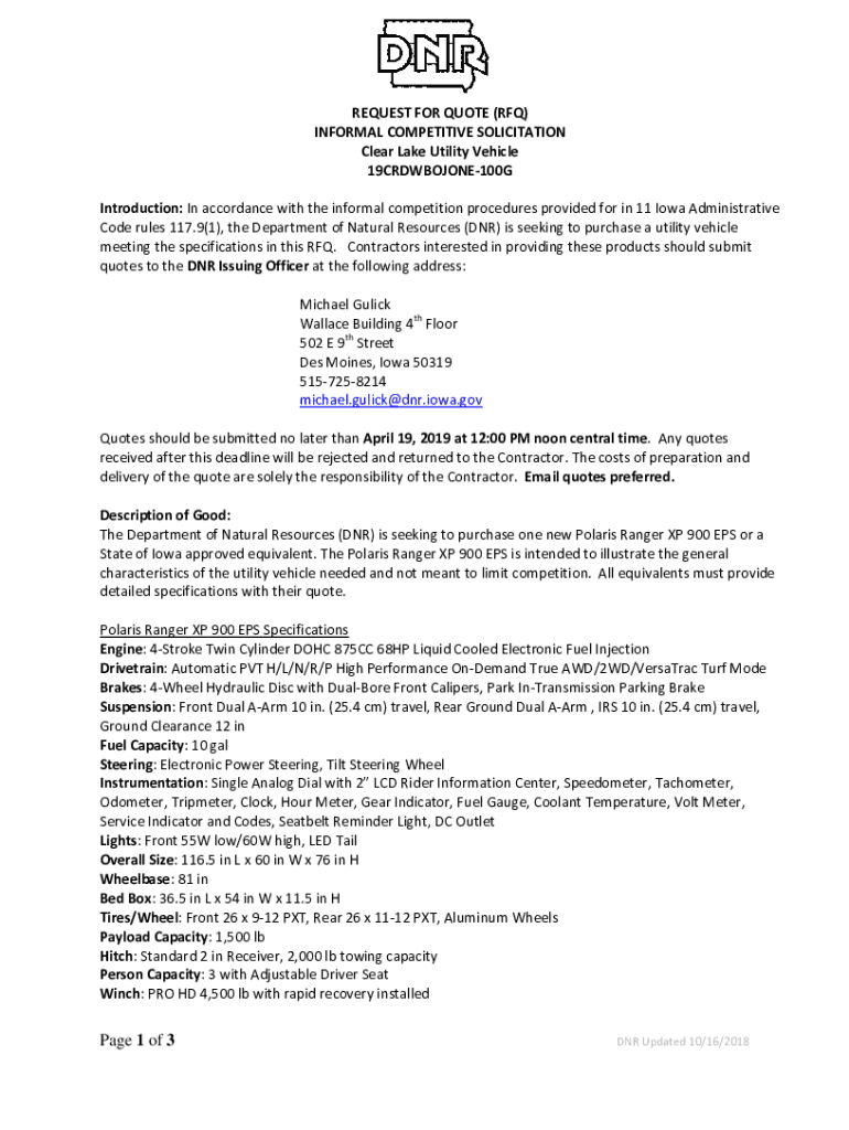 Fillable Online Informal Bid/Quote Solicitation ProcedureProcure-To-Pay ...