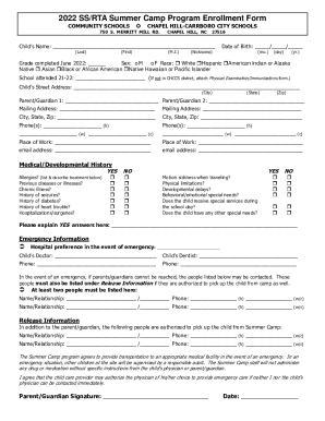 Fillable Online form.jotform.com2208384730020462022 Summer Camp ...
