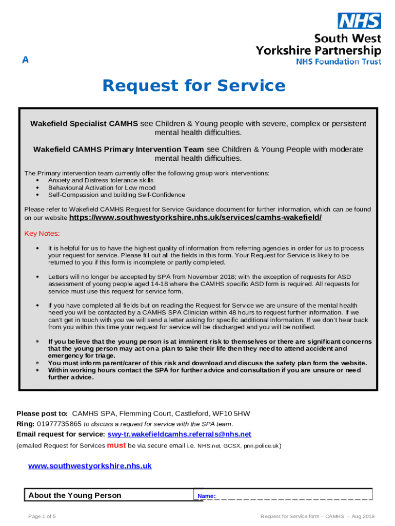 Barnsley CAMHS Referral Doc Template | pdfFiller