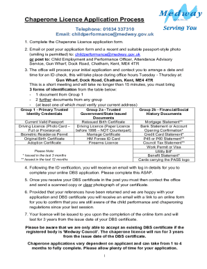 Fillable Online Chaperone renewal application form Fax Email Print ...