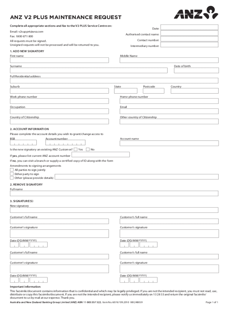 Fillable Online www.nonprod-impau-www.anz.com.aucontentdamANZ V2 PLUS ...