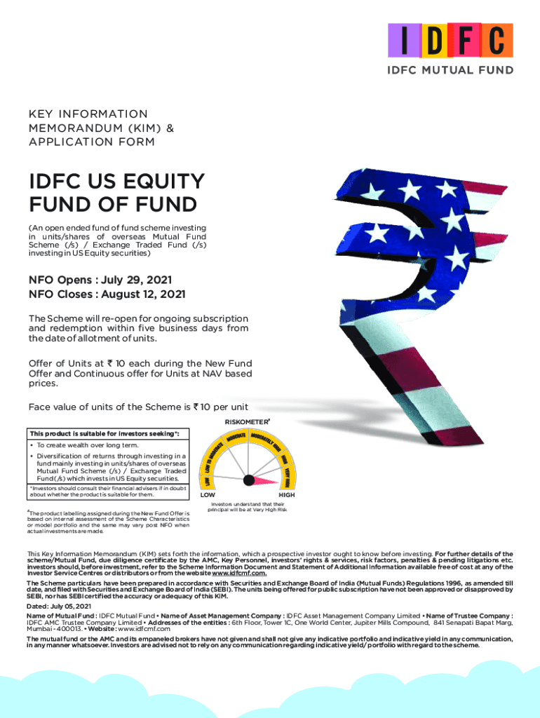 Fillable Online www.icicipruamc.comdocsdefault-sourceKey Information Memorandum & Application ...