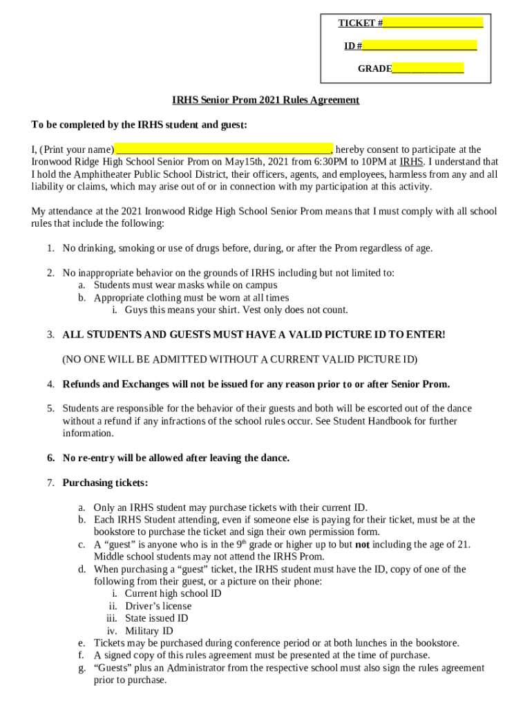 IRHS Prom Permission Slip - az01901095.schoolwires.net Doc Template ...
