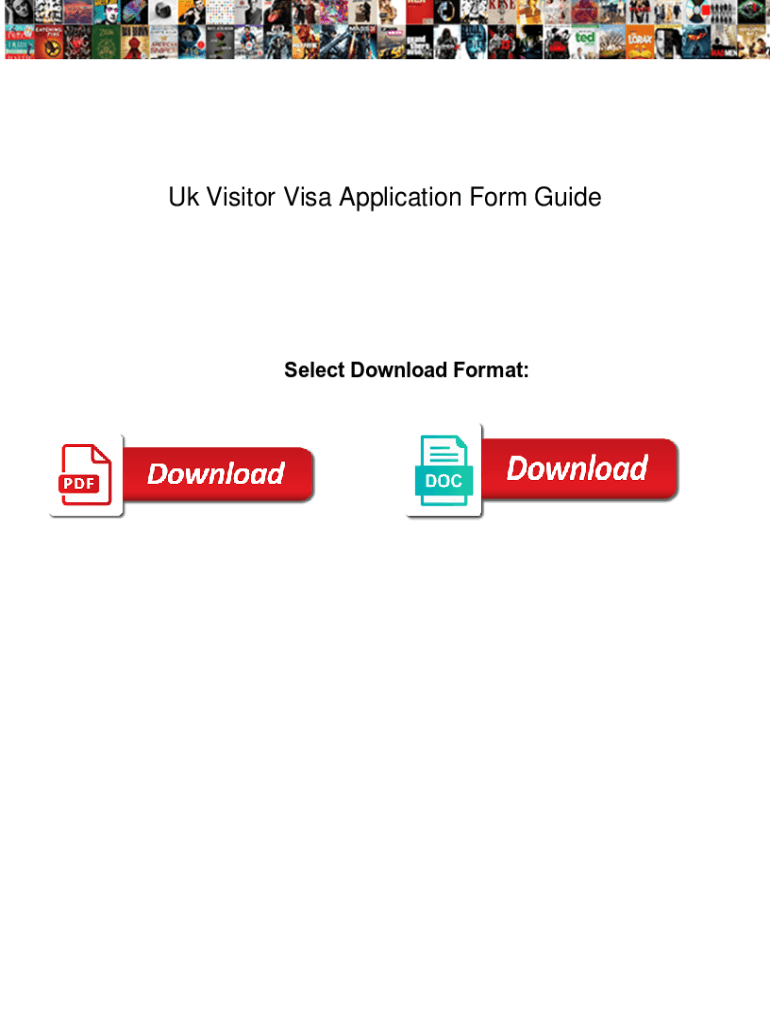 Fillable Online Uk Visitor Visa Application Form Guide. Uk Visitor Visa ...