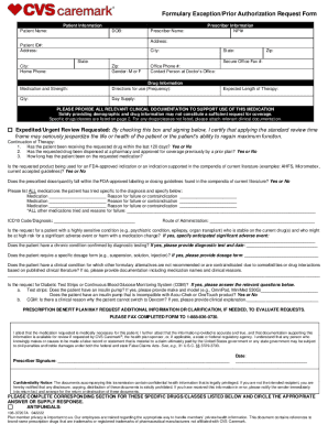 Fillable Online www.pdffiller.com608465131--Formulary-ExceptionGet the free Formulary Exception ...