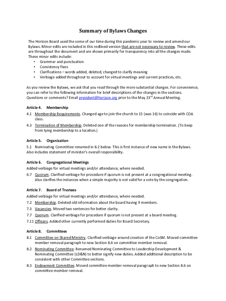 Fillable Online www.legalnature.comguideschanging-bylaws-andChanging ...