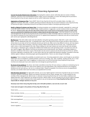 Fillable Online Dog Grooming Consent Form - PDF TemplatesJotform Fax ...