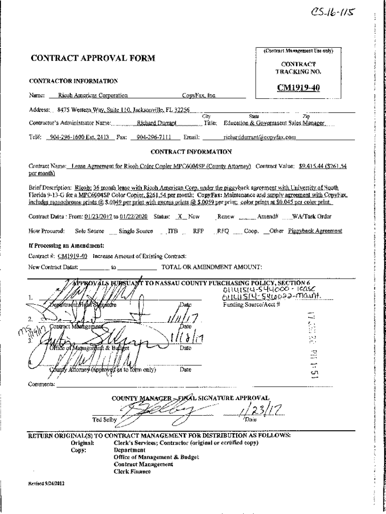 Fillable Online (Contract Management Use only) CONTRACTAPPROVALFORM ...