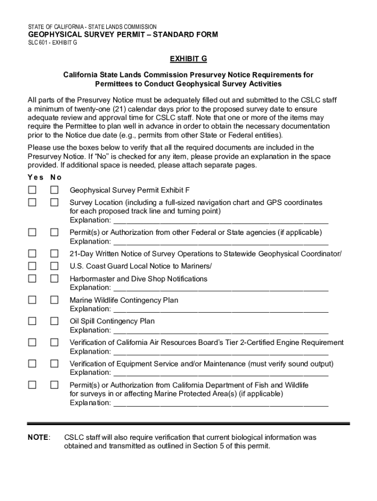 Fillable Online STATE OF CALIFORNIA - STATE LANDS COMMISSION ...