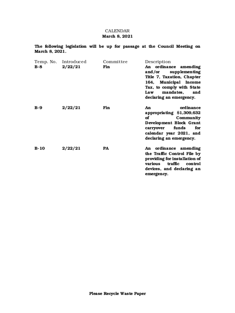 Fillable Online www.congress.govlegislative-processcalendarsThe ...