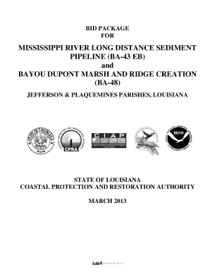 Fillable Online Mississippi River Long Distance Sediment Pipeline (BA ...
