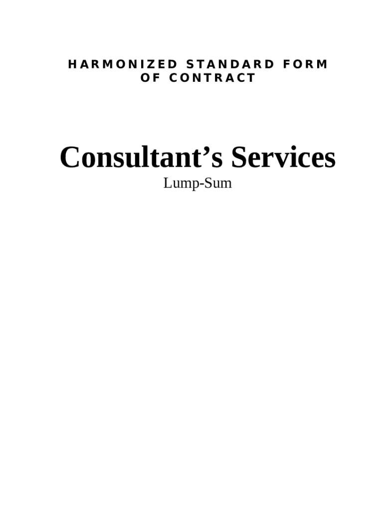 HARMONIZED STANDARD OF CONTRACT Doc TemplatepdfFiller Doc Template ...