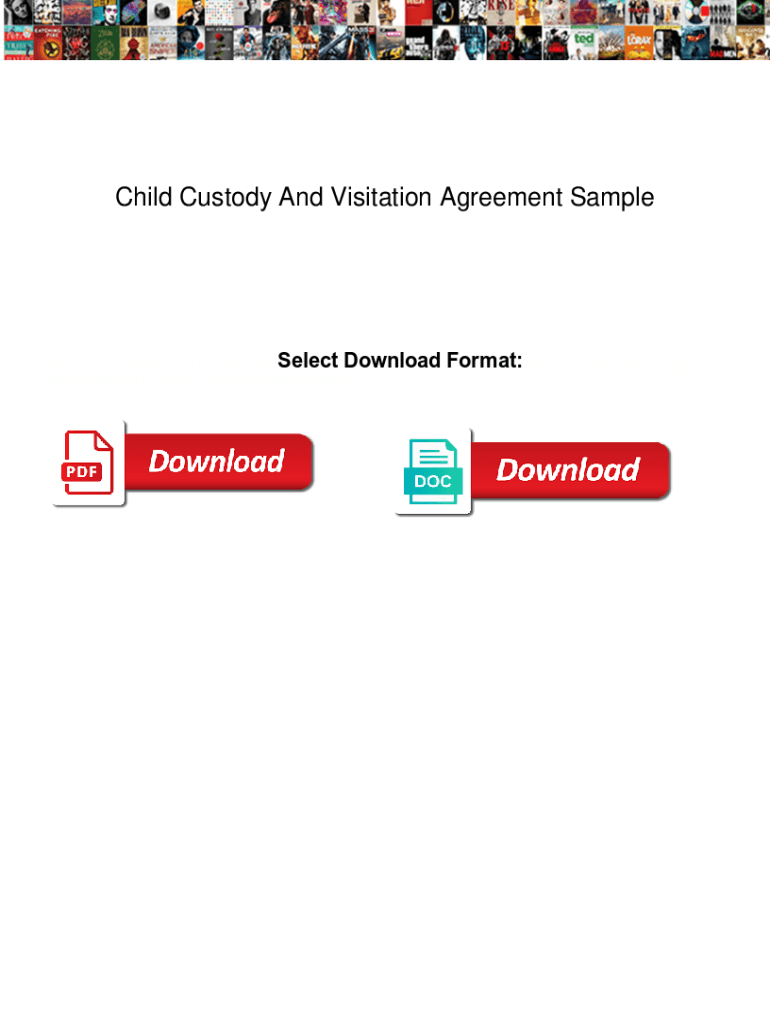 Fillable Online Child Custody Agreement - Template - Word & PDFChild ...