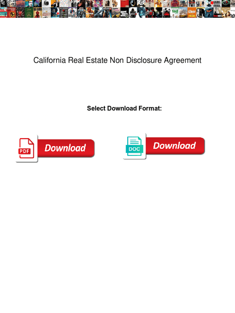 Fillable Online Free California Non-Disclosure Agreement Templates (PDF ...