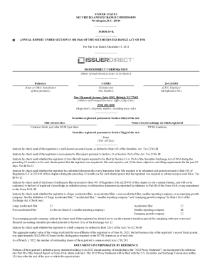 Fillable Online Issuer Direct 10-K Fax Email Print - pdfFiller