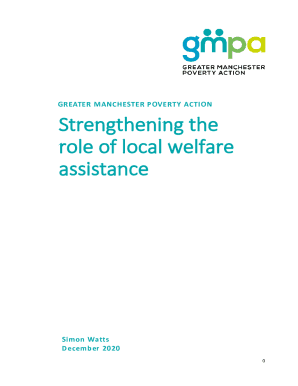 Fillable Online Strengthening the role of local welfare assistance Fax ...