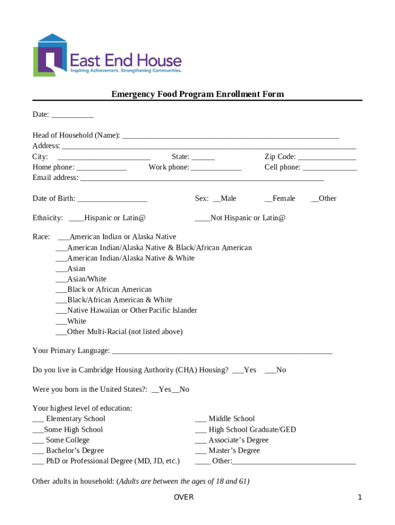 Child and Adult Care Food Program ENROLLMENT/INCOME ELIGIBILITY Doc ...