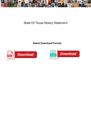 Fillable Online State Of Texas Notary Statement. State Of Texas Notary ...