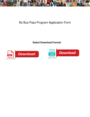 Fillable Online Bc Bus Pass Program Application Form. Bc Bus Pass ...