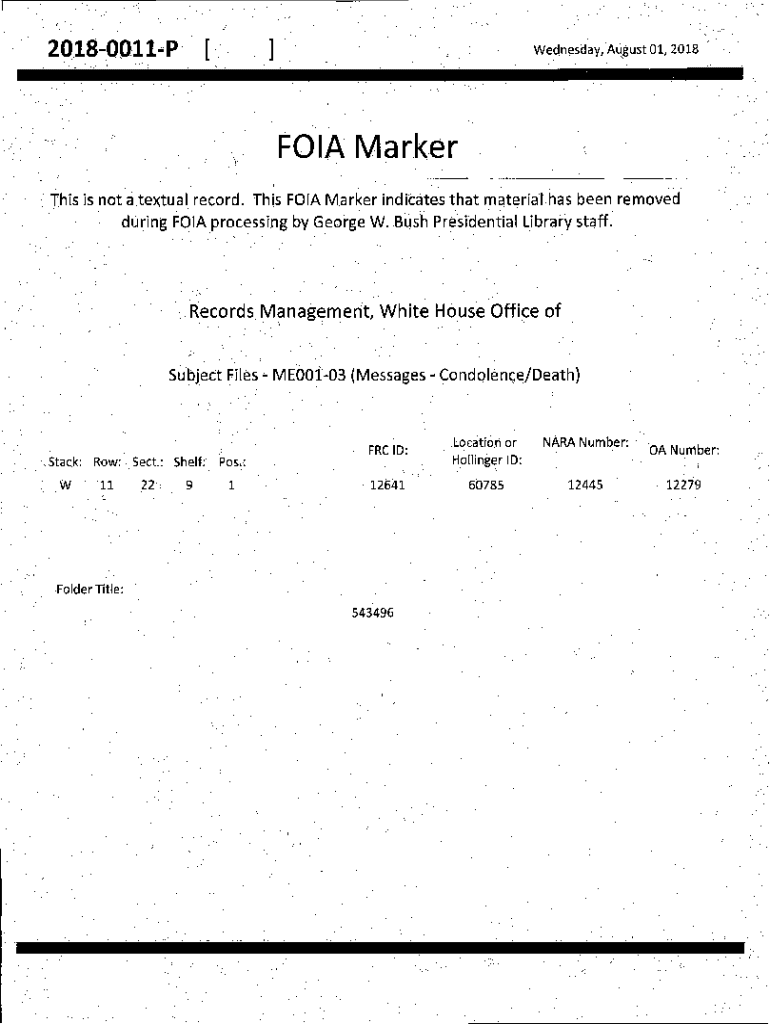 Fillable Online FOIA Marker Fax Email Print - pdfFiller