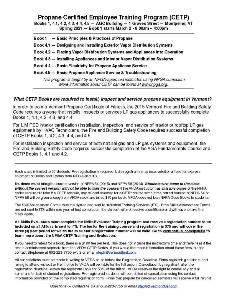 Fillable Online PDF Propane Certified Employee Training Program (CETP ...