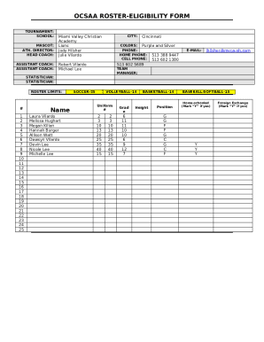 ROSTER-ELIGIBILITY Doc Template | pdfFiller