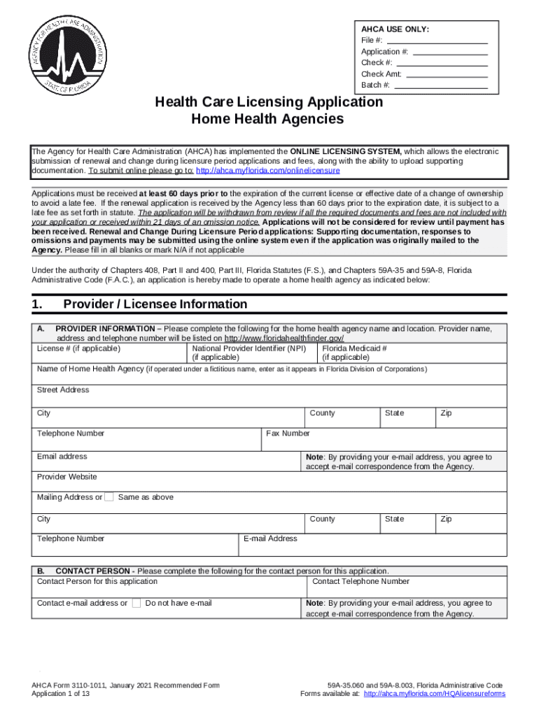 AHCA: Health Quality Assurance Licensure s - MyFlorida.com Doc Template ...