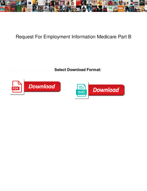 Fillable Online Request For Employment Information Medicare Part B ...