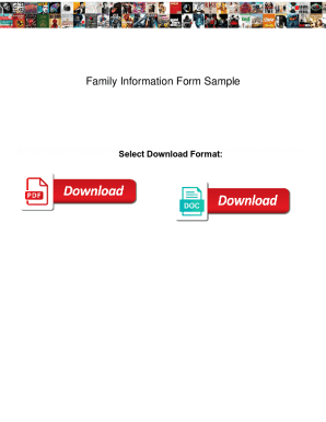 Fillable Online Family Information Form Sample. Family Information Form ...