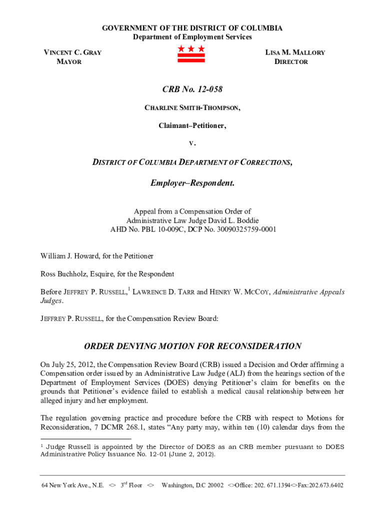 Fillable Online does dc PDF Department of Employment Services ...