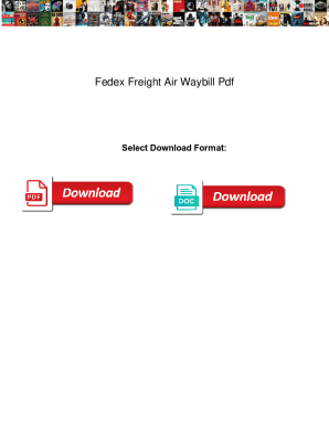 Fillable Online Fedex Freight Air Waybill Pdf. Fedex Freight Air ...