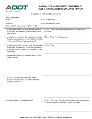Fillable Online Title VI Self-Certification Form Fax Email Print ...