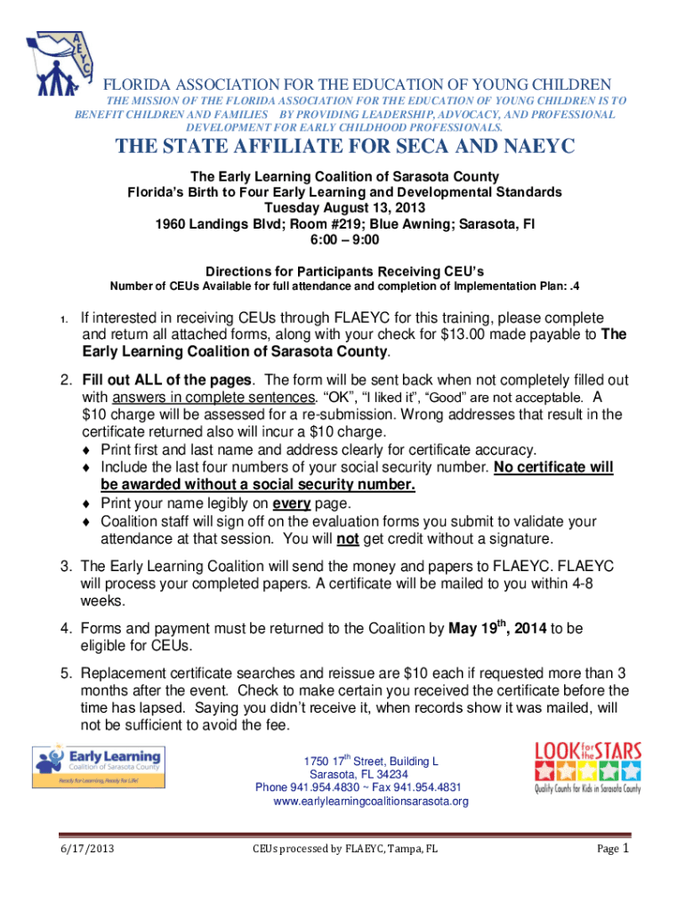 Fillable Online earlylearningcoalitionsarasota.org form-testForm Test ...
