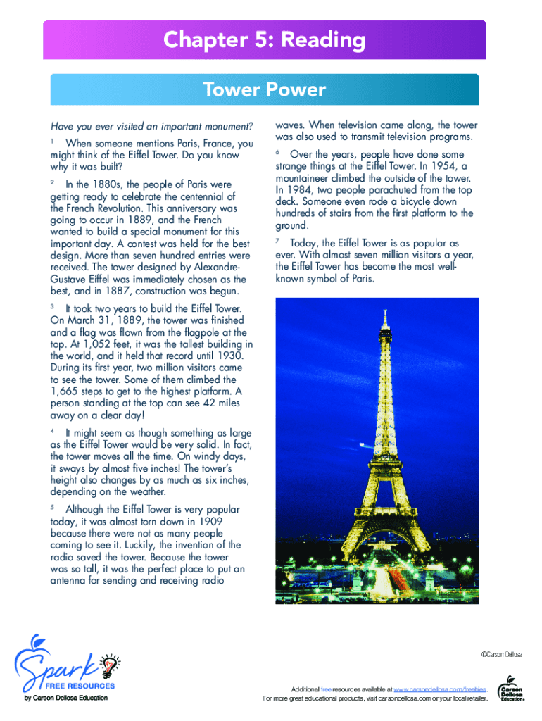 Fillable Online Chapter 5: Reading - Carson Dellosa Education Fax Email ...