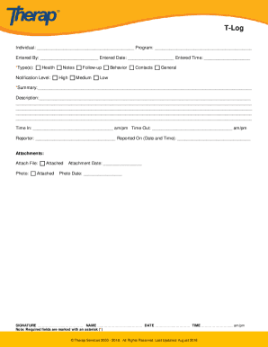 Fillable Online Select the Type of the T-log (that you are going to ...