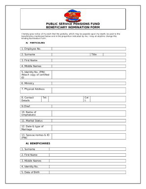 THE BENEFICIARY TO GIVE NOTICE; ASSIGNMENT OF AWARDS, ETC Sample ... Doc Template | pdfFiller