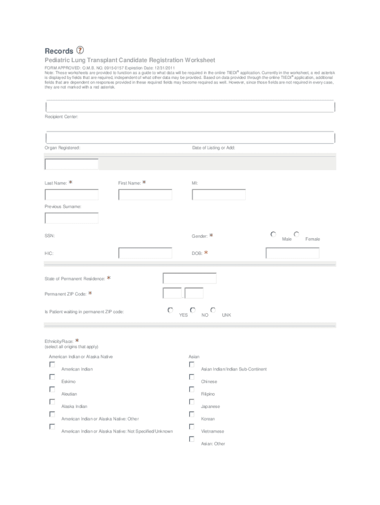 Fillable Online unos.orgwp-contentuploadsPediatric Lung Transplant ...