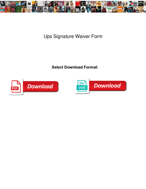 Fillable Online Ups Signature Waiver Form. Ups Signature Waiver Form ...
