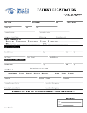 Fillable Online 23+ Patient Registration Form Templates - PDF ...