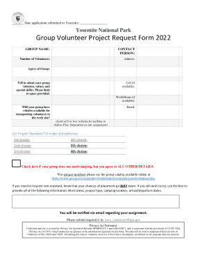 Fillable Online www.nps.govyosesupportyourparkYosemite National Park ...