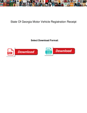 Fillable Online State Of Georgia Motor Vehicle Registration Receipt ...
